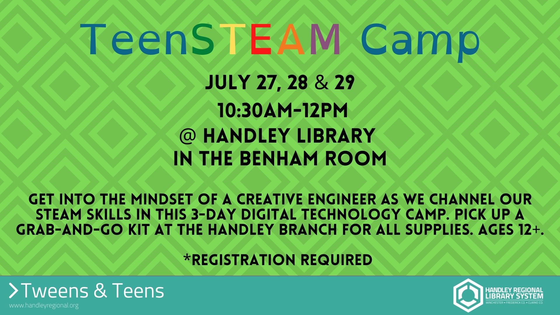 TeenSTEAM Camp | Handley Regional Library System